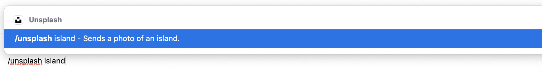 Slash commands and UI elements