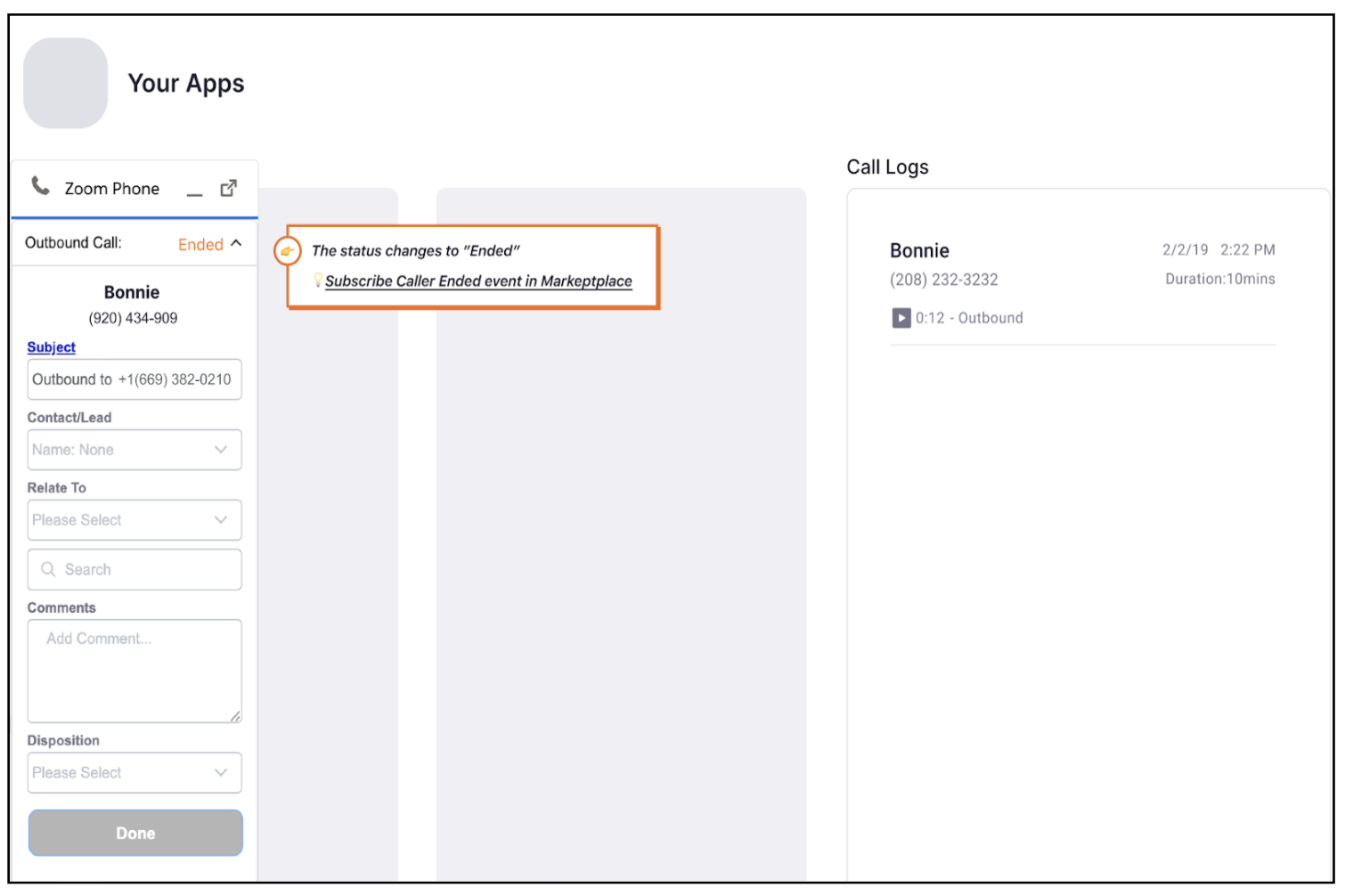 Integrate with Zoom Phone using API and Webhooks