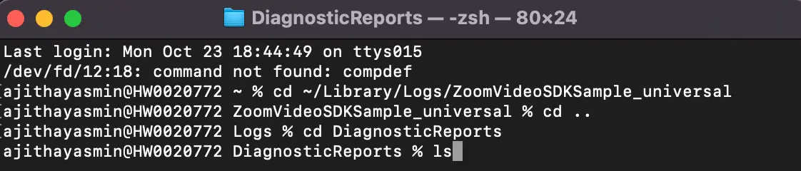 Procedure to collect logs from Zoom Video SDK apps