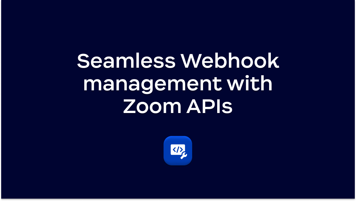 Programmatic Zoom webhook management with event subscriptions API endpoints