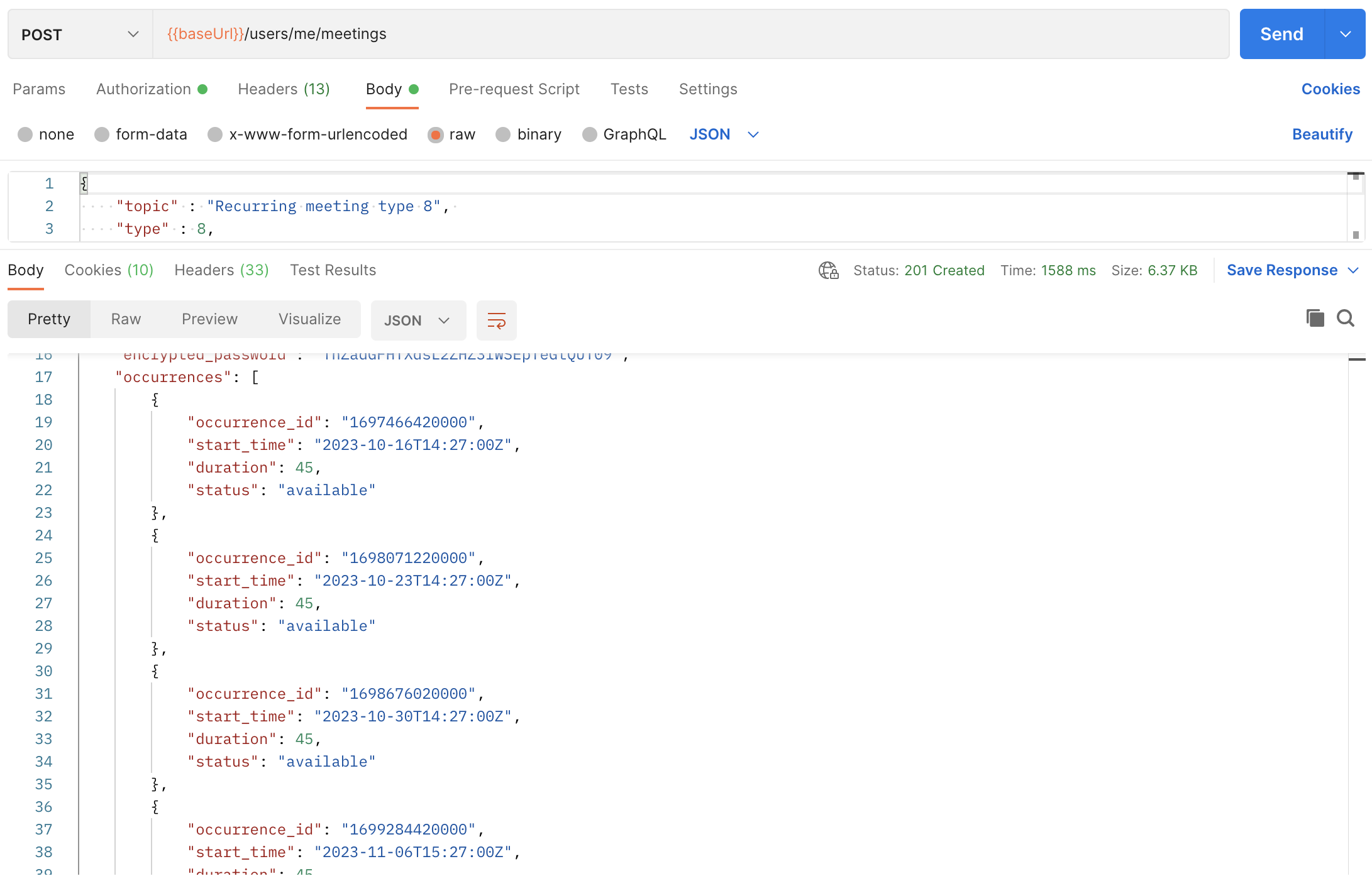 Zoom Meeting API querying tips - Occurrences IDs and instances - Zoom ...