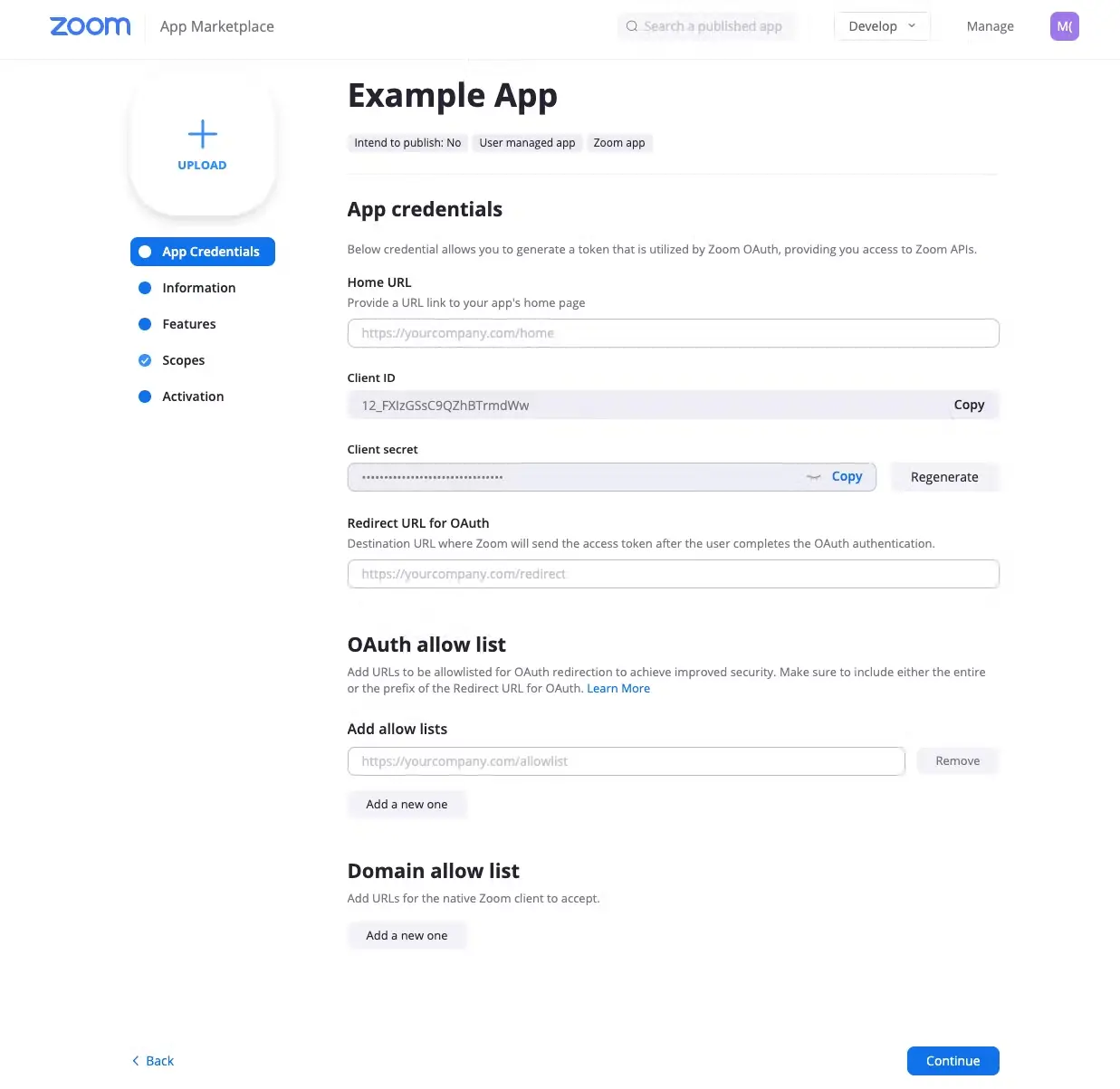 Setting up your Zoom App - Zoom Developers