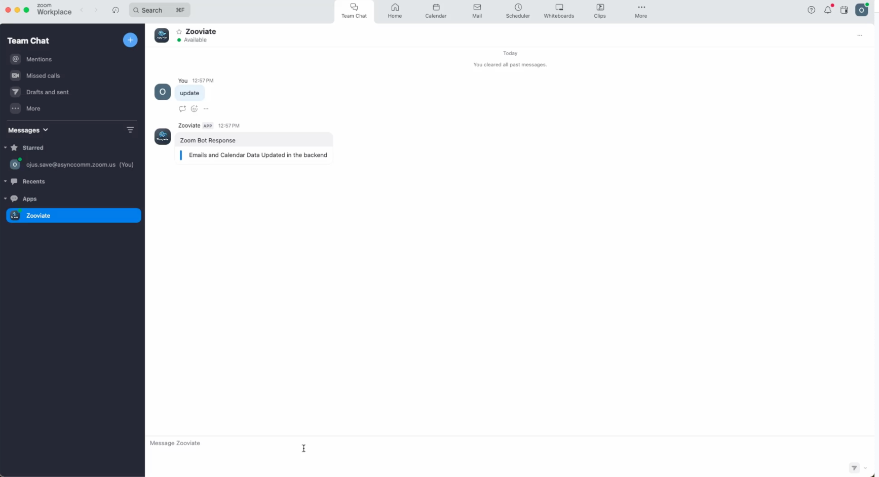 Building a RAG chatbot on Zoom Team Chat using a vector database