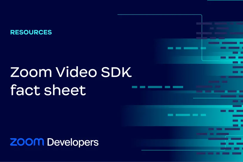 Video SDK fact sheet