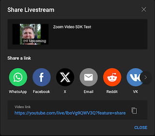 How to live stream with the Zoom Video SDK