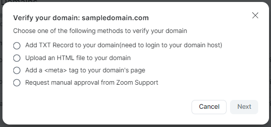Verify your domains