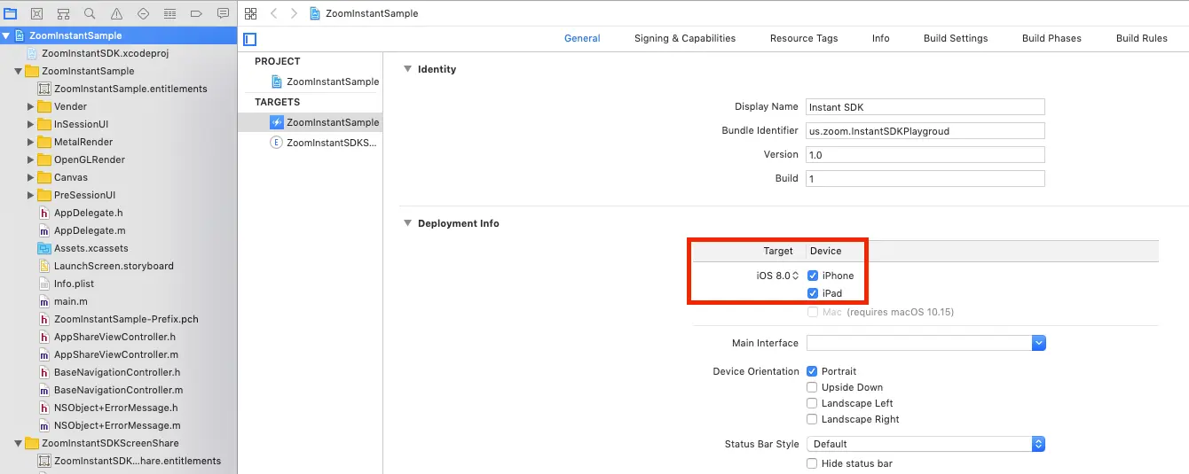 Video SDK - iOS - Integrate