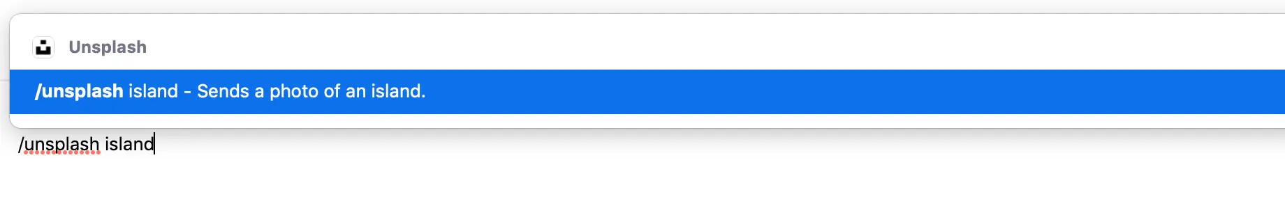 Slash commands and UI elements