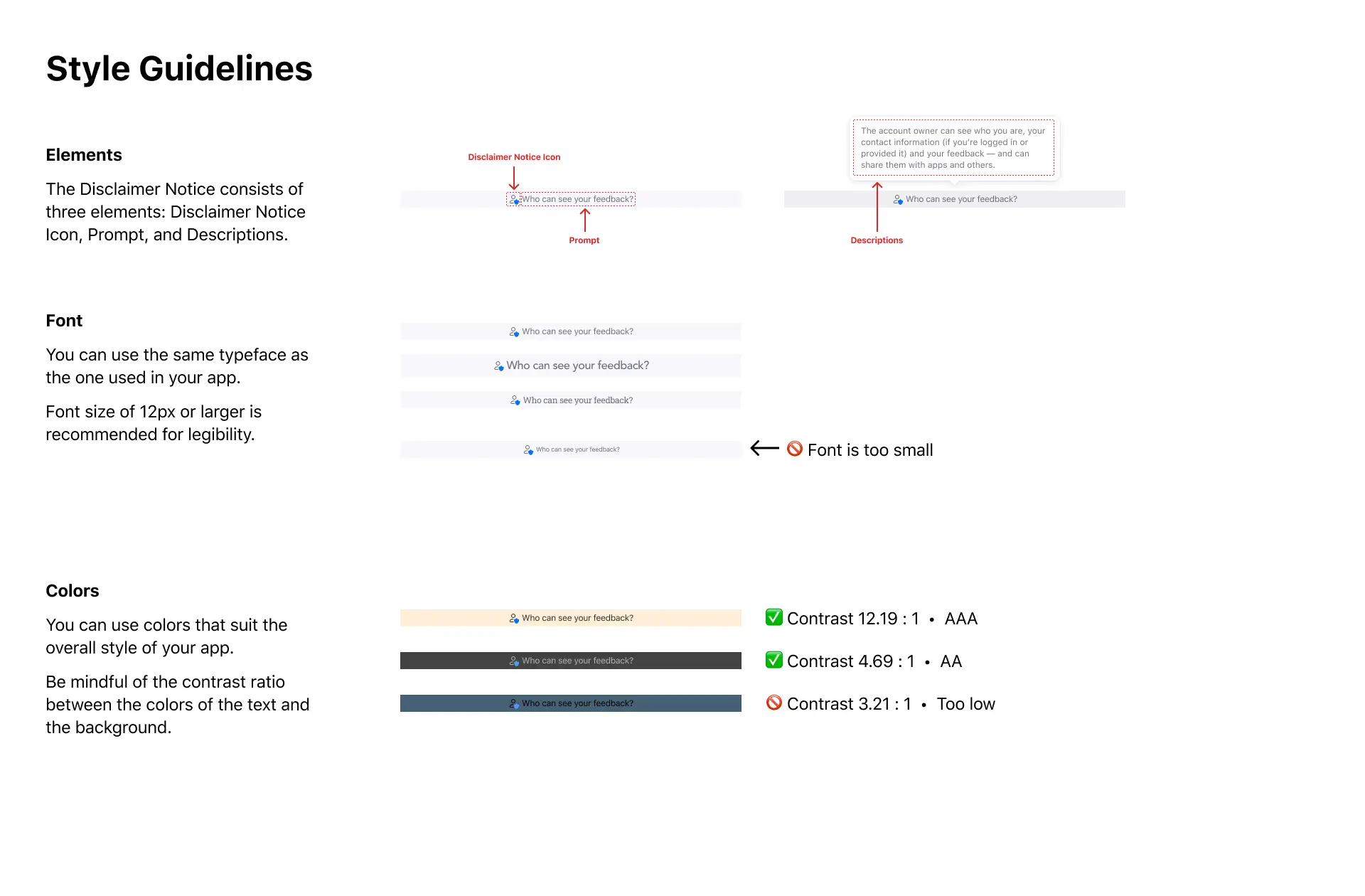 Meeting SDK - UI Notices