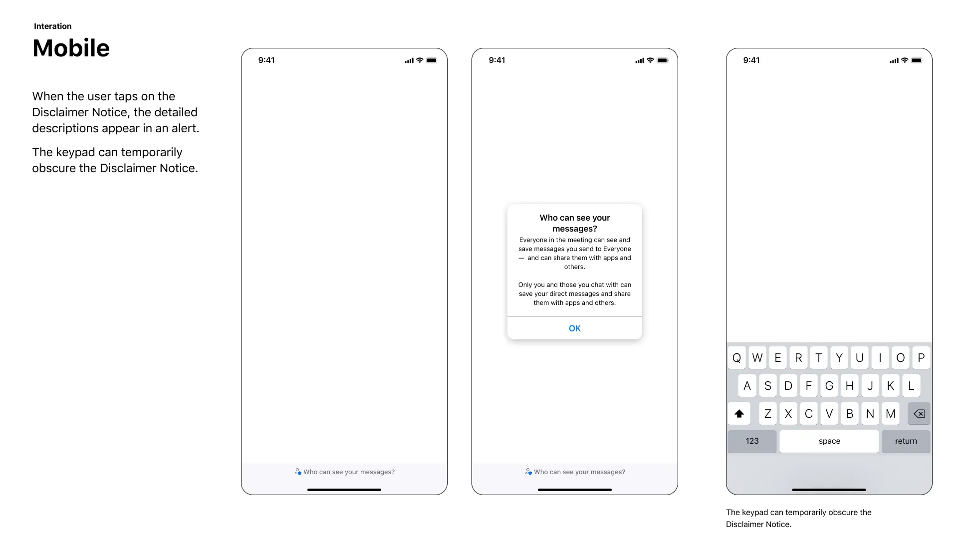 Meeting SDK - UI Notices