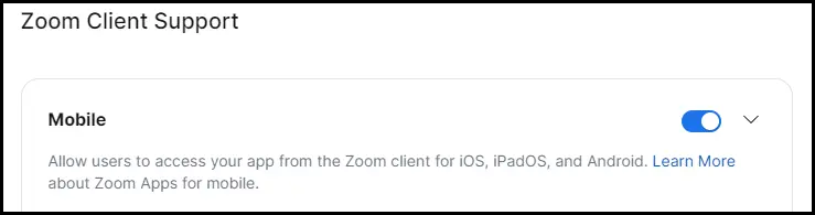 Zoom Apps for Mobile