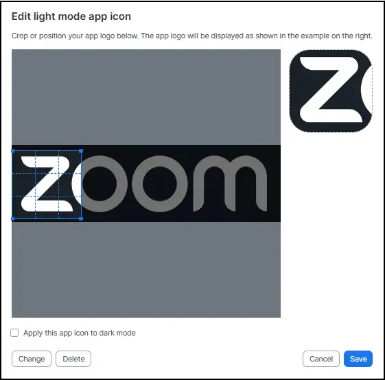 App Icon & App Name - Build Flow - Zoom Developer Docs