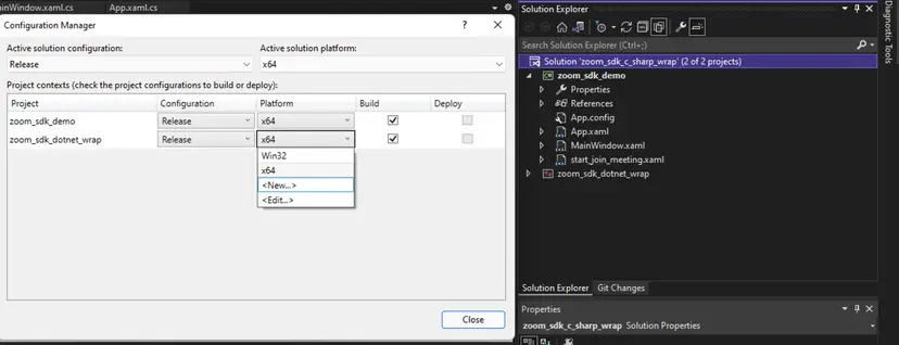 C# wrapper | Meeting SDK | Win