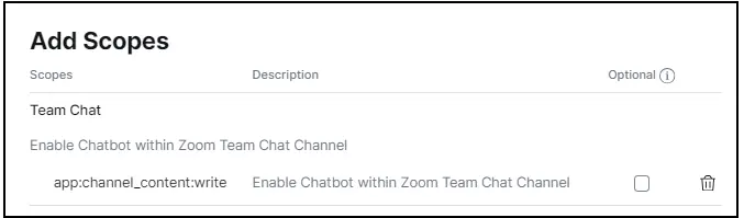 Create a chatbot for Team Chat