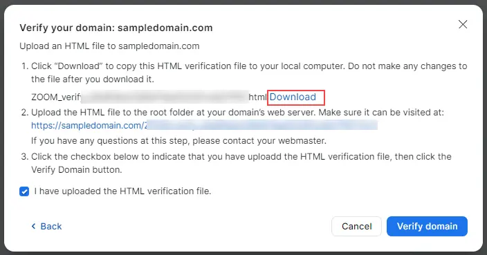 Verify your domains