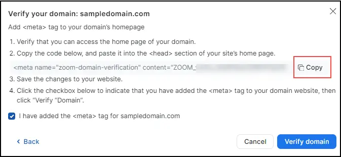 Verify your domains
