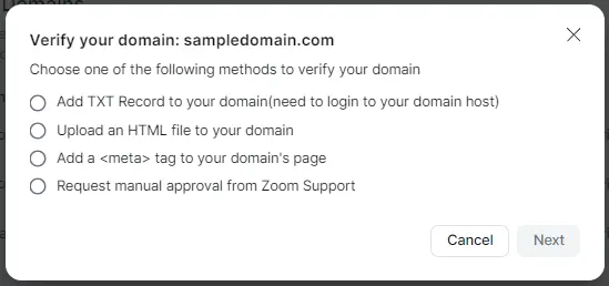 Verify your domains