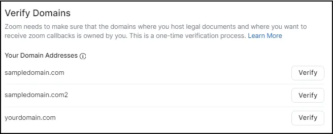 Verify your domains