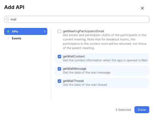 Create a Zoom Mail App