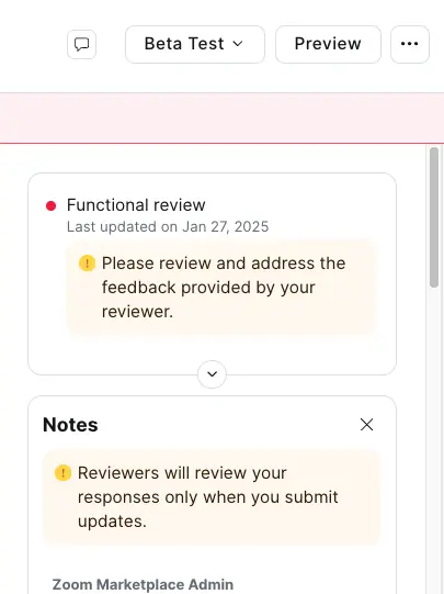 Check review status