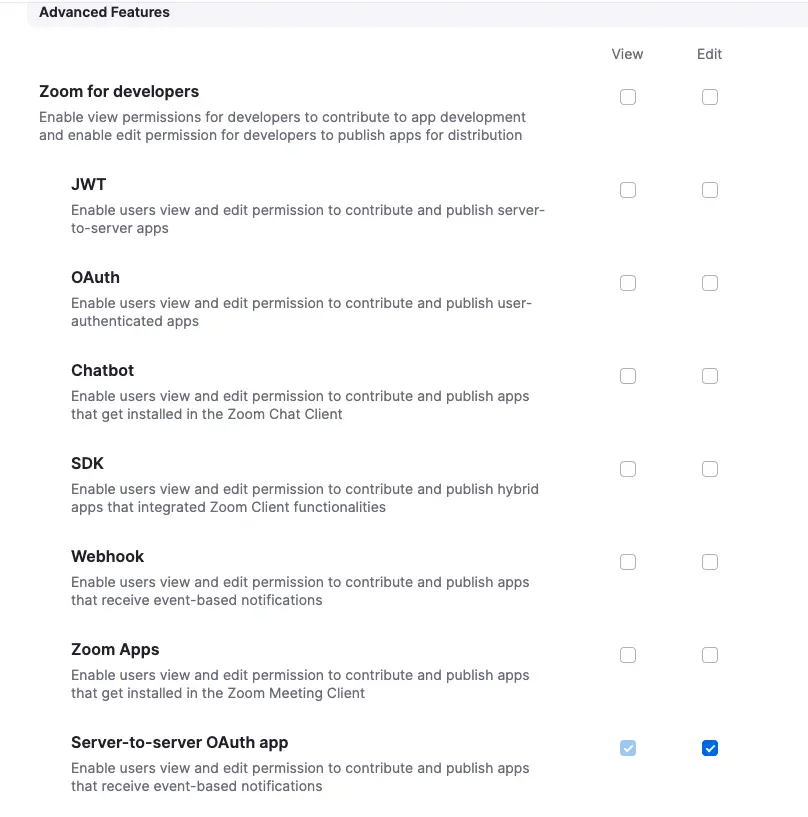 Internal apps (Server-to-server)