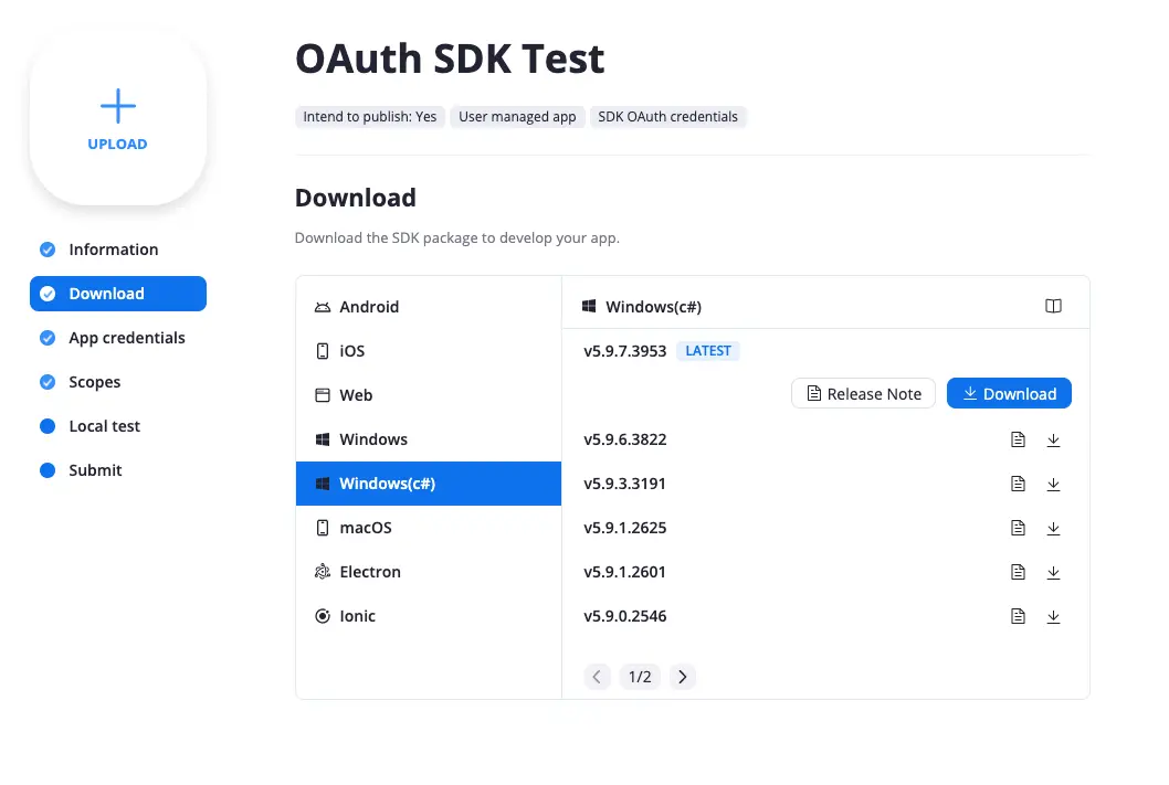 Get started | Meeting SDK | Win