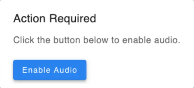Video SDK - web - Audio