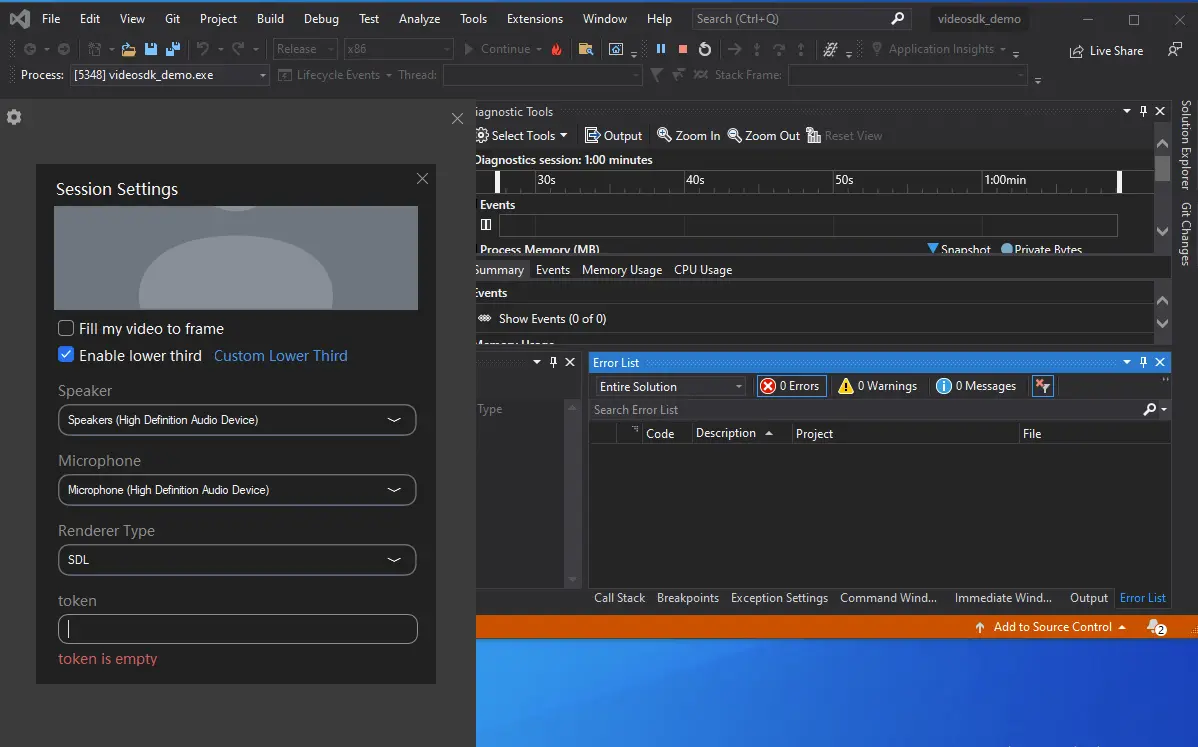 Video SDK - Windows - Get started