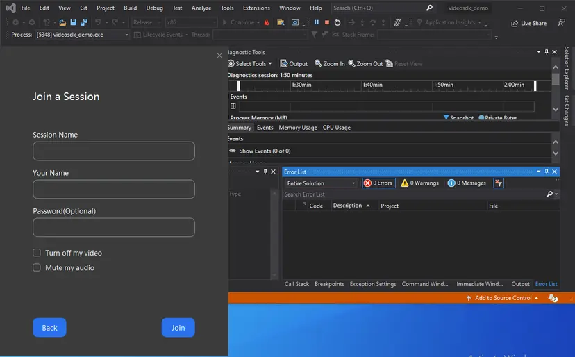 Video SDK - Windows - Get started