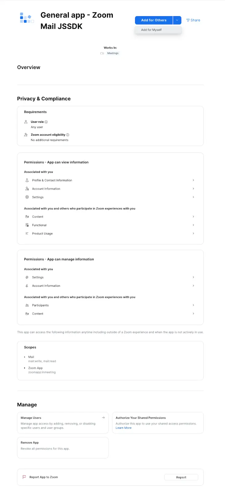 Create a Zoom Mail App