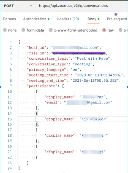 Add conversations upload recording files - Zoom Developers