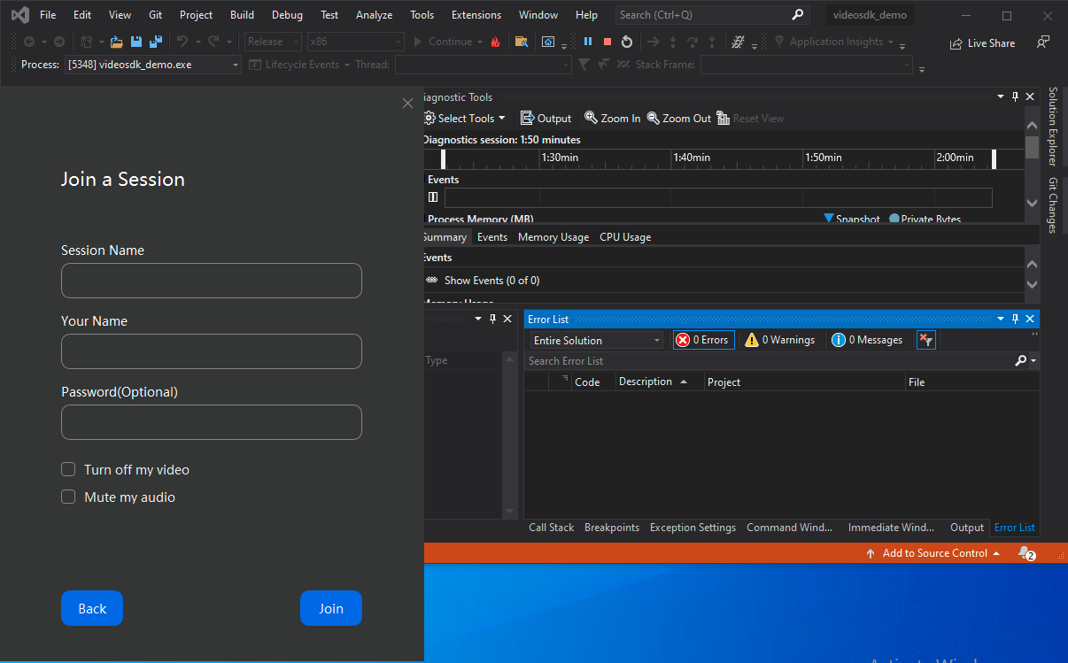 Video SDK - Windows - Get started